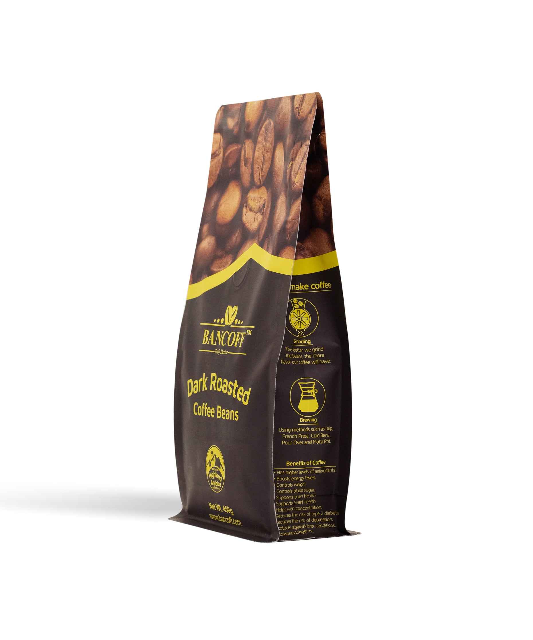 Dark Roasted Coffee Beans 450g – Bancoff